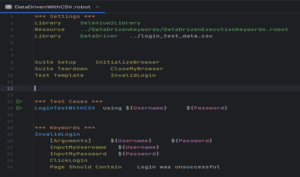 Data Driven Testing using Robot Framework – VST
